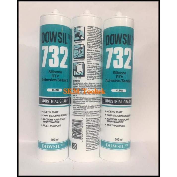 Jual Dow Corning Rtv 732 Clear/ Dowsil 732 Silicone Sealant Clear ...