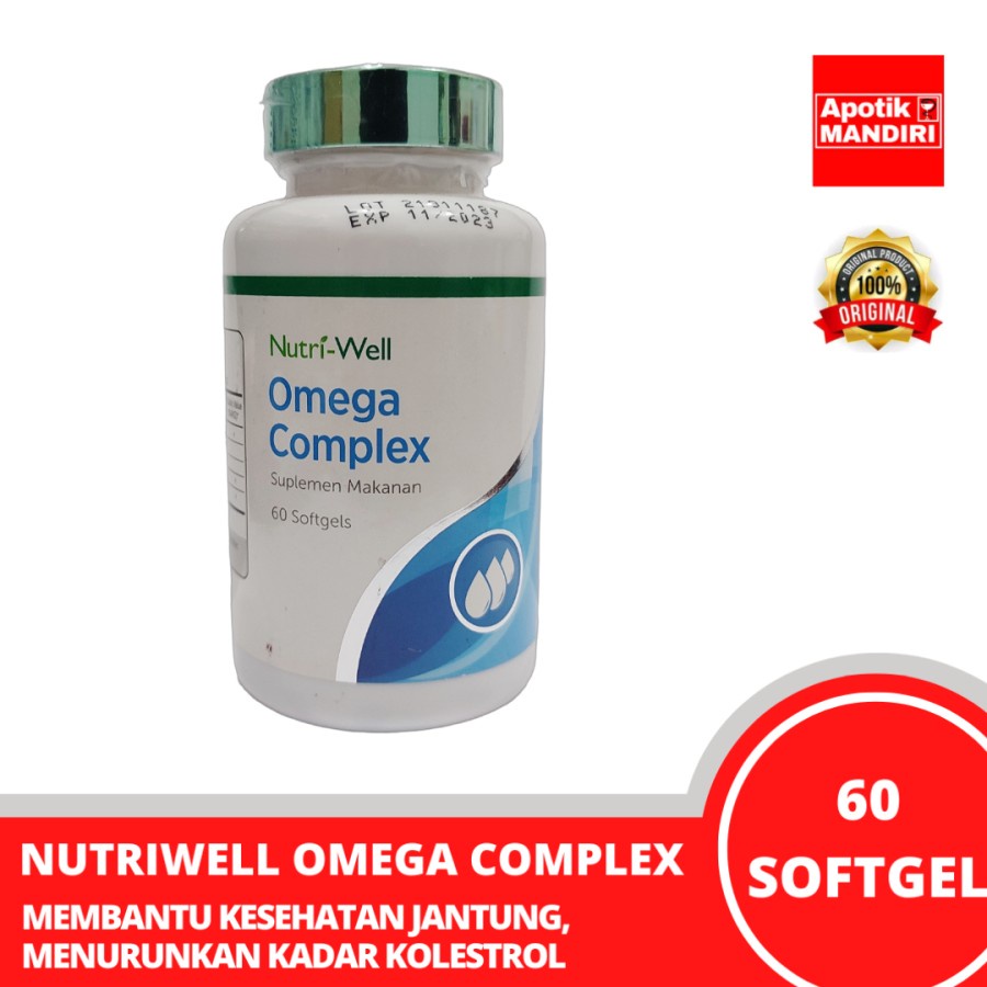 Jual NUTRIWELL OMEGA COMPLEX ISI 60 SOFTGEL | Shopee Indonesia