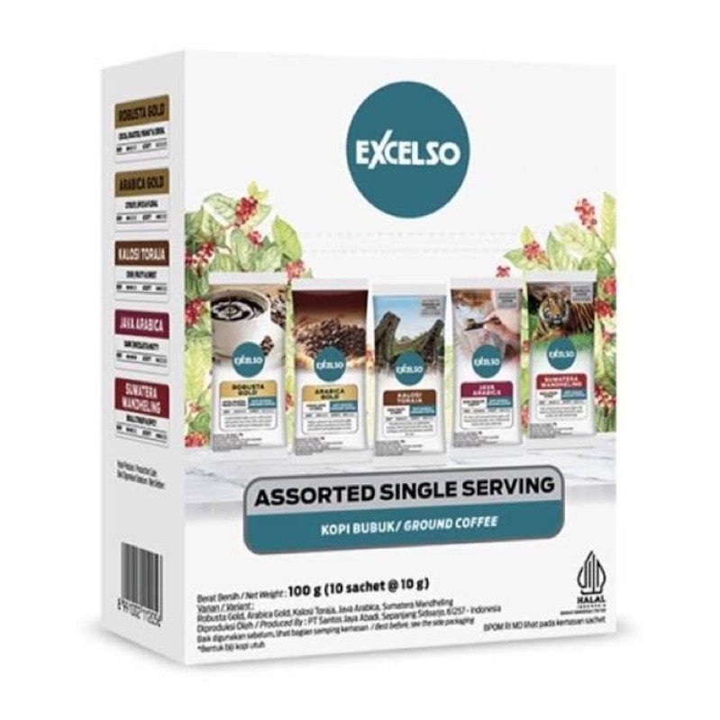 Jual Kopi Excelso Assorted (Sachet isi 10 5 varian rasa) | Shopee Indonesia