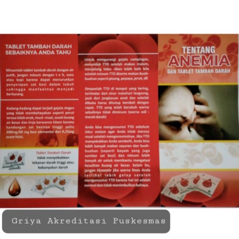 Jual Leaflet Tentang Penyakit Anemia dan TTD | Shopee Indonesia
