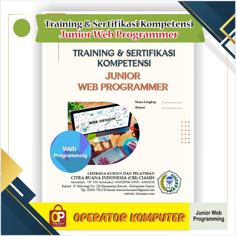 Jual Training dan Sertifikasi Kompetensi Web Programmer | Shopee Indonesia