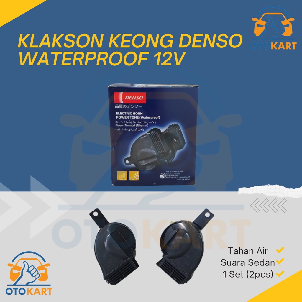 Jual KLAKSON KEONG MOBIL DENSO Waterproof / TAHAN AIR DENSO ORIGINAL ...