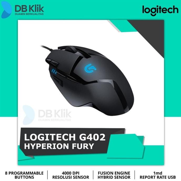 Jual Logitech G402 Hyperion Fury Gaming Mouse ready viral | Shopee ...