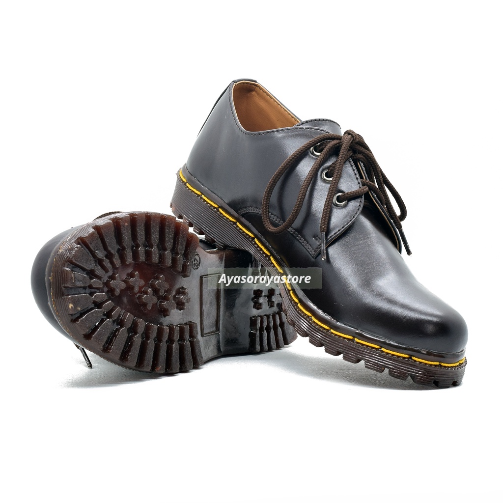 Jual SEPATU Docmart Low Work Boots Pria Wanita Classic 3 hole / lubang ...