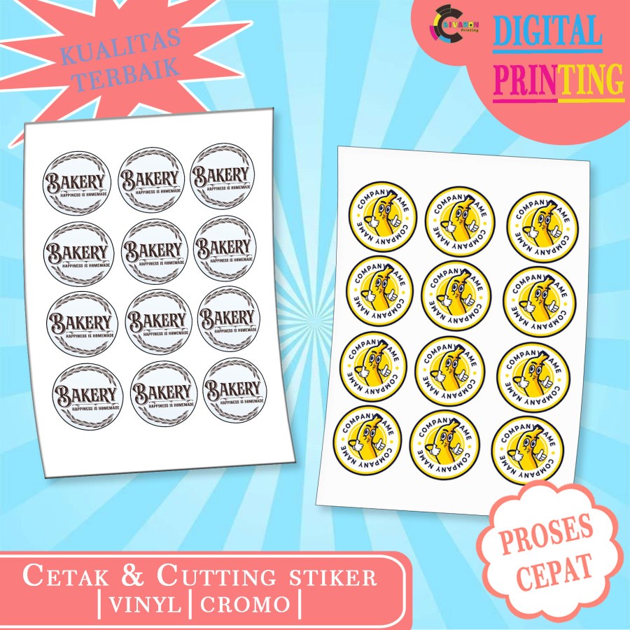 Jual Cetak stiker produk vinyl A3+ cutting | Shopee Indonesia