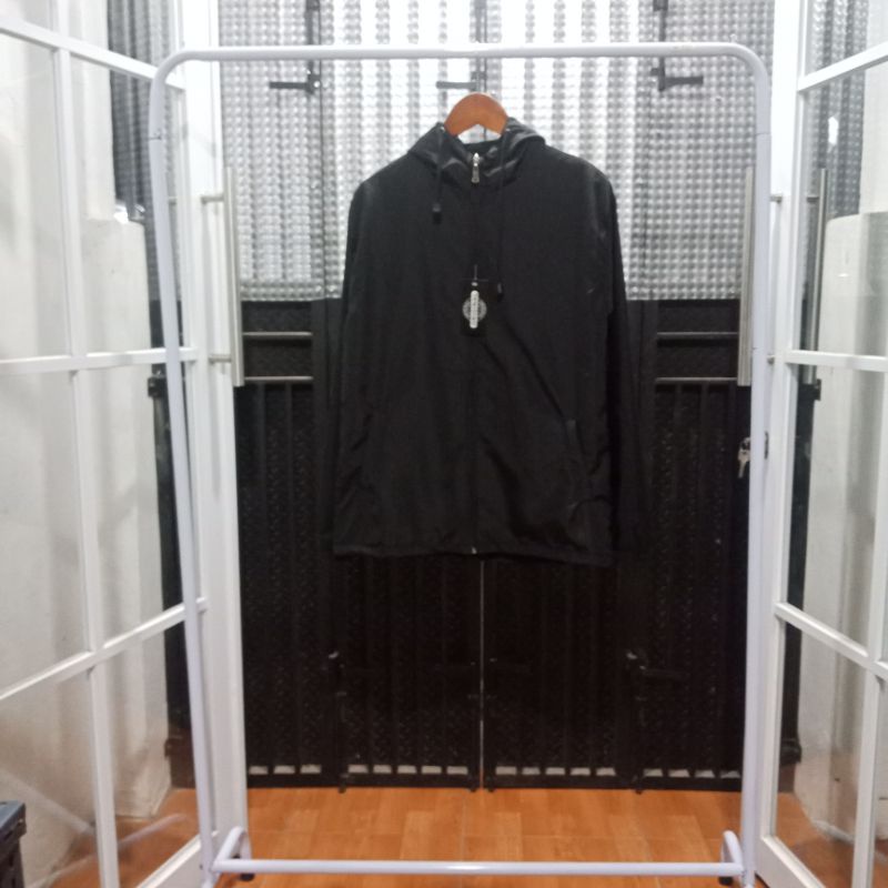 Jual JAKET PARASUT POLOS HOODIE RUNNING SPORT LAPISAN PURING JARING ...