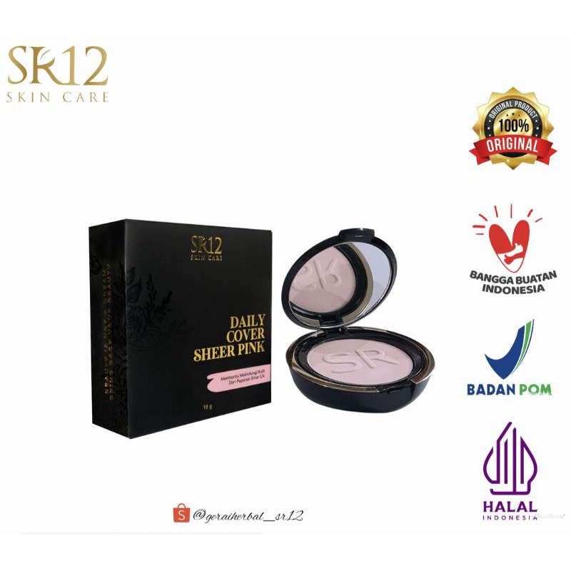 Jual SR12 Bedak Daily Cover Sheerpink Bedak Padat Rasa Tabur Medium Coverage Ringan Wajah ...