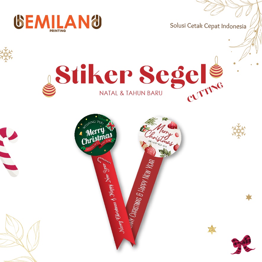 Jual Sticker Segel Label Natal & Tahun Baru / Christmas & New Year ...