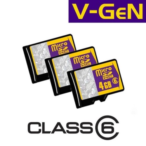 Jual MMC VGEN 4GB CLASS 6/Memory card / Kartu memori / Micro SD ...