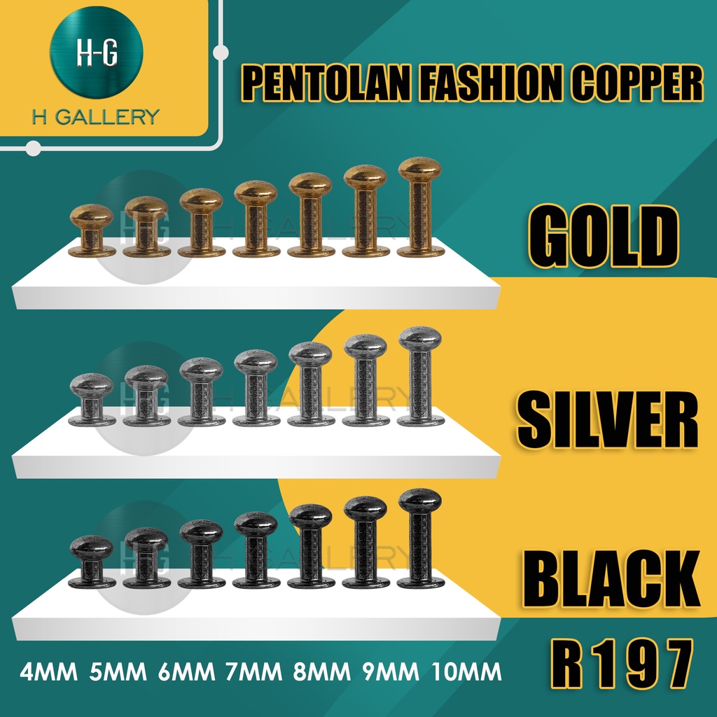 Jual PENTOLAN FASHION / BUTTON HEAD STUD / BAUT PENTOL / R 197 / COPPER ...