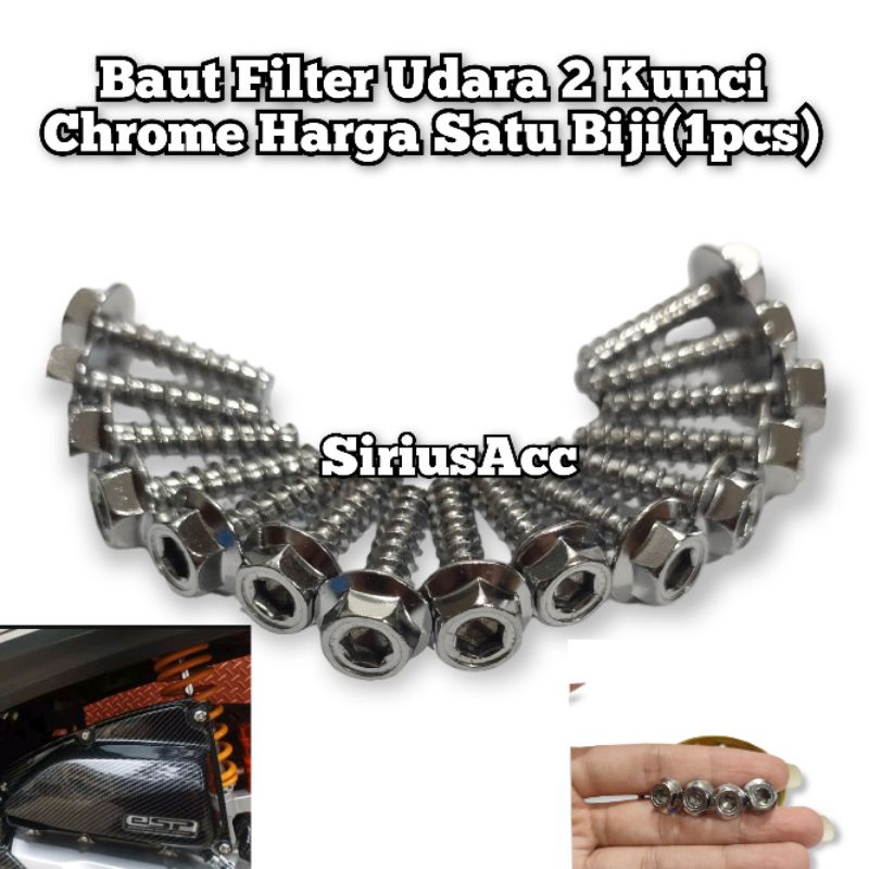 Jual Baut Probolt Box Filter Udara 2 Kunci Chrome M 5 x 20 Universal ...