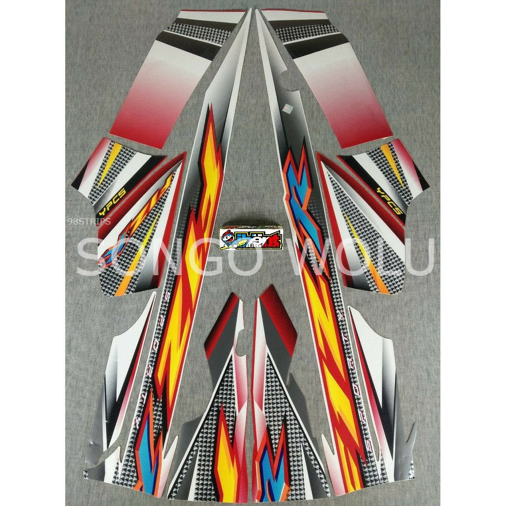 Jual STRIPING FIZR MERAH PUTIH 2004 STIKER LIS STANDAR ORI FIZ R ...