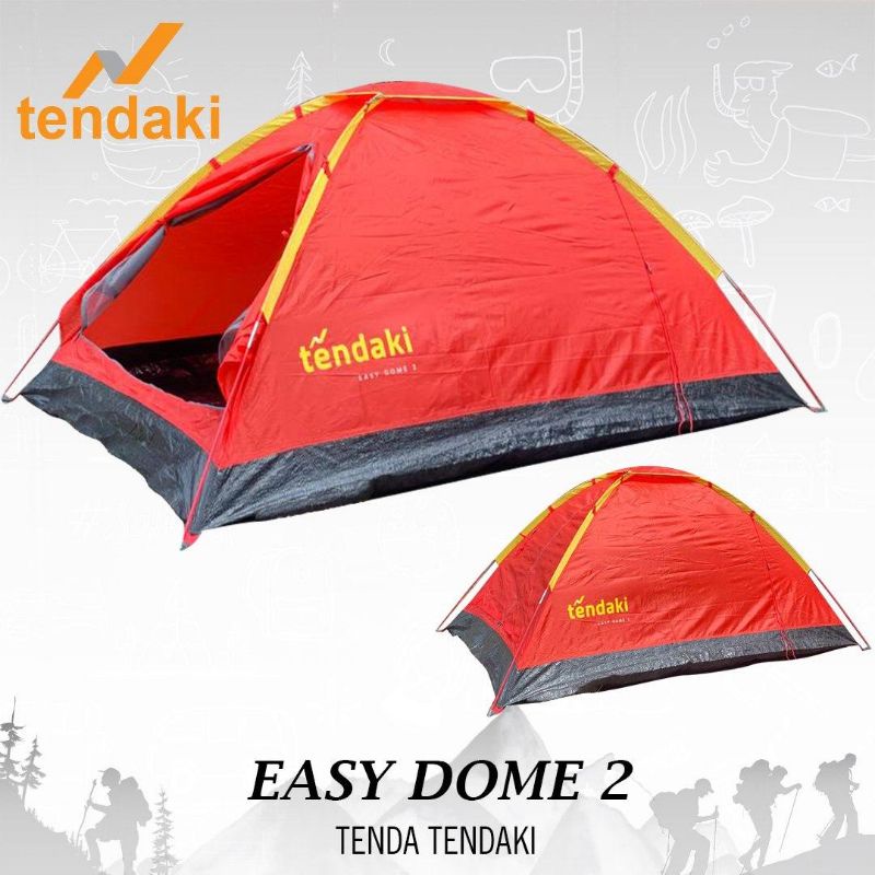 Jual Tenda Kapasitas 2 Orang, Tendaki Easydome 2, Tenda Single Layer ...