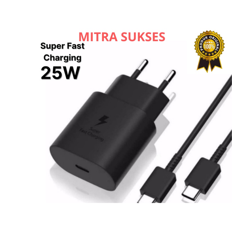 Jual Samsung Travel Adapter 25W Type C Fast Charging Original | Shopee ...