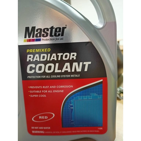 Jual master air radiator coolant master premixed red merah 4 liter ...