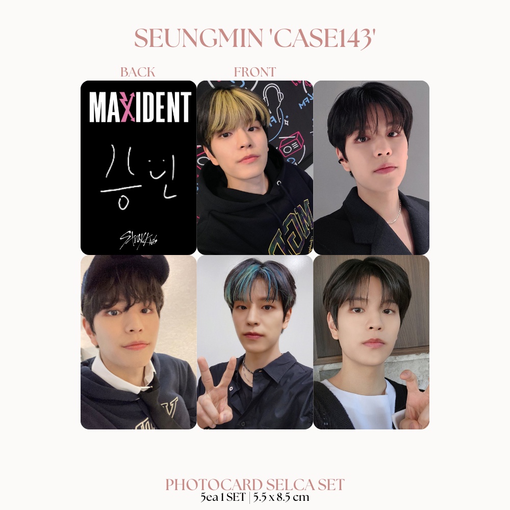 Jual PHOTOCARD STRAY KIDS SELCA MAXIDENT CASE 143 2SISI (ISI 5 PCS ...