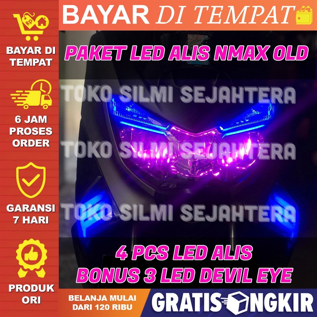 Jual LAMPU ALIS NMAX BONUS DEVIL EYE LAMPU DRL NMAX OLD LAMPU ALIS DRL ...