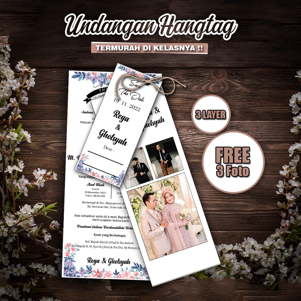 Jual UNDANGAN PERNIKAHAN HANGTAG UNIK ELEGAN SIMPLE MURAH - UNDANGAN ...