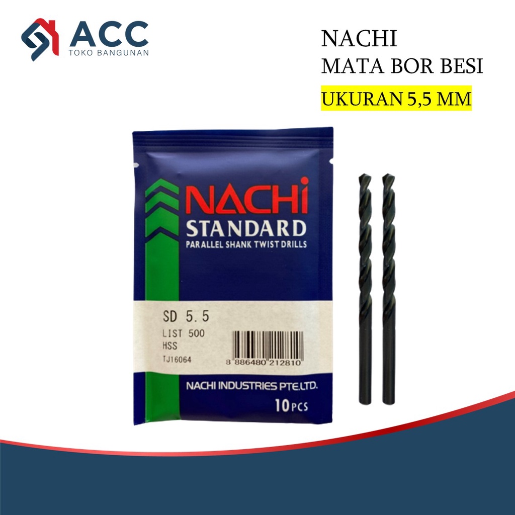 Jual NACHI 5,5 MM MATA BOR BESI HSS - NACHI MATABOR BESI HSS 5.5MM | Shopee Indonesia