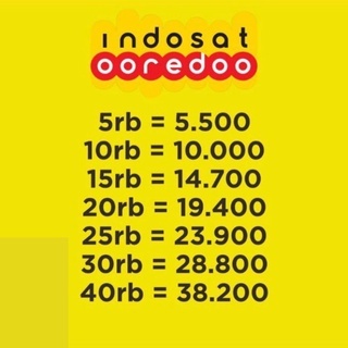 Jual Pulsa INDOSAT Reguler (Menambah masa aktif) 5/10/20/25/30 Ribu ...