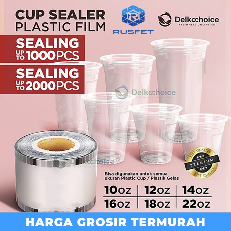 Jual Cup Sealer Plastik Lid Plastik Roll Tutup Gelas Seal Cup 1000-2000 pcs | Shopee Indonesia