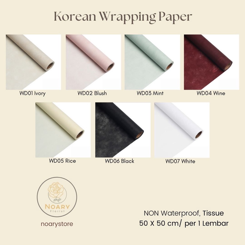 Jual Korean Wrapping Paper / Cotton Roll / Kain Roll / Tissue Paper ...