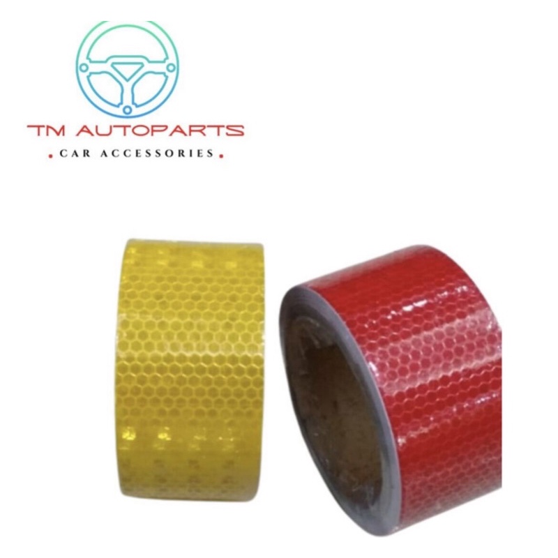 Jual Stiker reflektor truk box tape reflective ban warna merah kuning ...