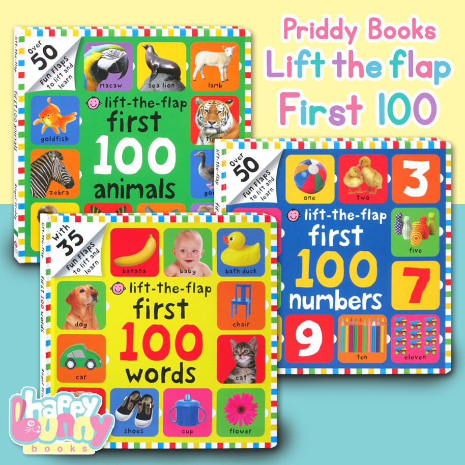 Jual [Priddy Books] Lift-the-Flap First 100 Words / Numbers / Animals ...