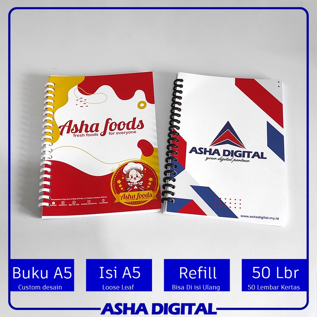 Jual Binder Custom A5 | Refill Loose Leaf Logo | Buku Tulis Note Book ...