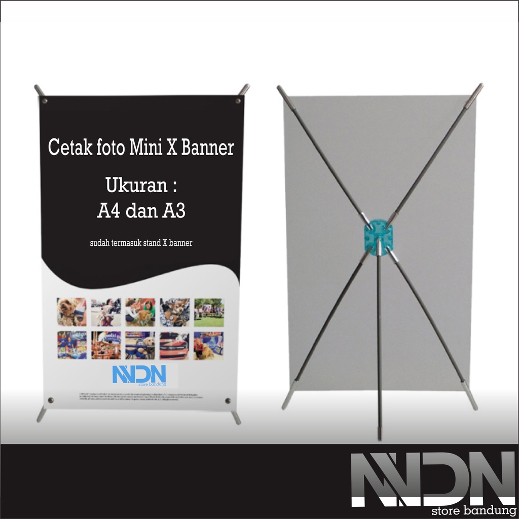 Jual Cetak Mini X banner Gambar Custom/Xbanner mini cetak A4 dan A3 ...