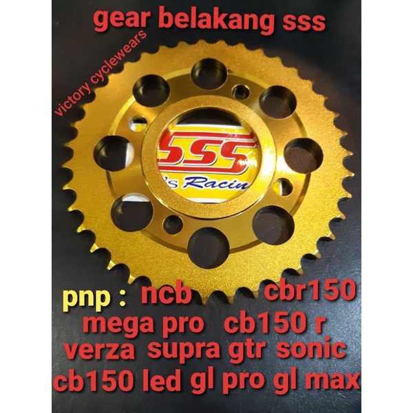 Jual GEAR BELAKANG SSS HONDA MEGA PRO GOLD TEBAL 428 ORIGINAL | Shopee ...
