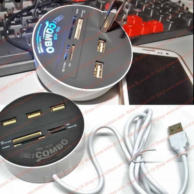 Jual Terminal USB 3 Port Pembaca Kartu Memori SD MMC MS TF/ MicroSD ...