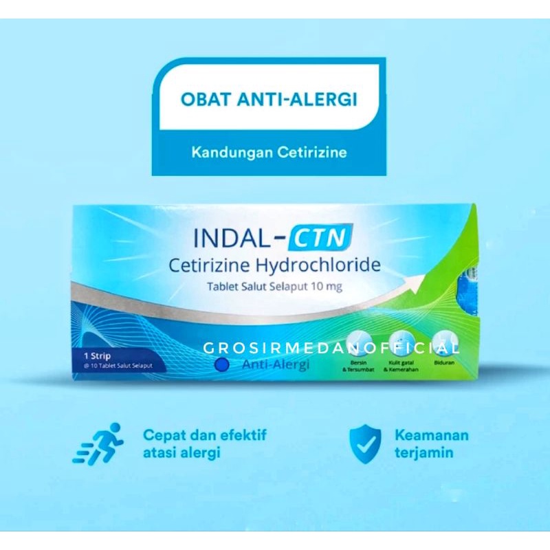 Jual INDAL CTN strip biru - MENGATASI PILEK DAN GATAL SERTA ALERGI ...
