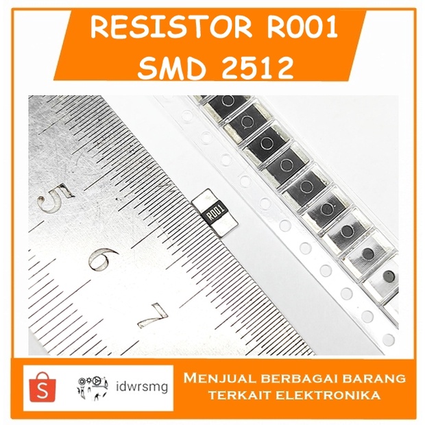 Jual 2512 SMD alloy resistor R001 0.001 ohm 1mR accuracy 1% r shunt 1 ...