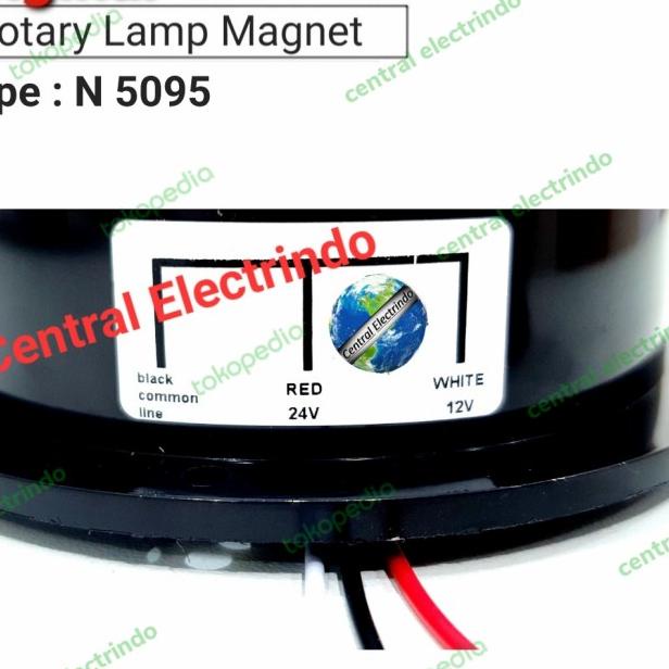 Jual ROTARY LAMP LED 4" KUNING 12VDc/24VDc MAGNET khusus buat di mobil ...