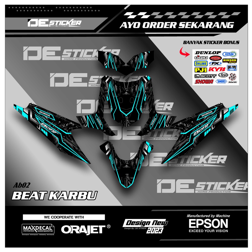 Jual stiker beat karbu full body variasi beat karbu desain beat karbu ...