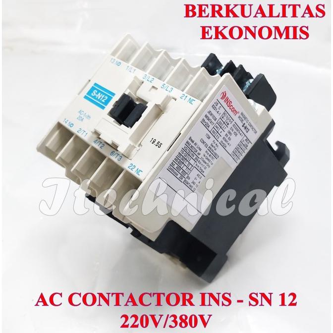 Jual TERLARIS MAGNETIC CONTACTOR SN-12 220V 380V / AC KONTAKTOR SN 12 ...