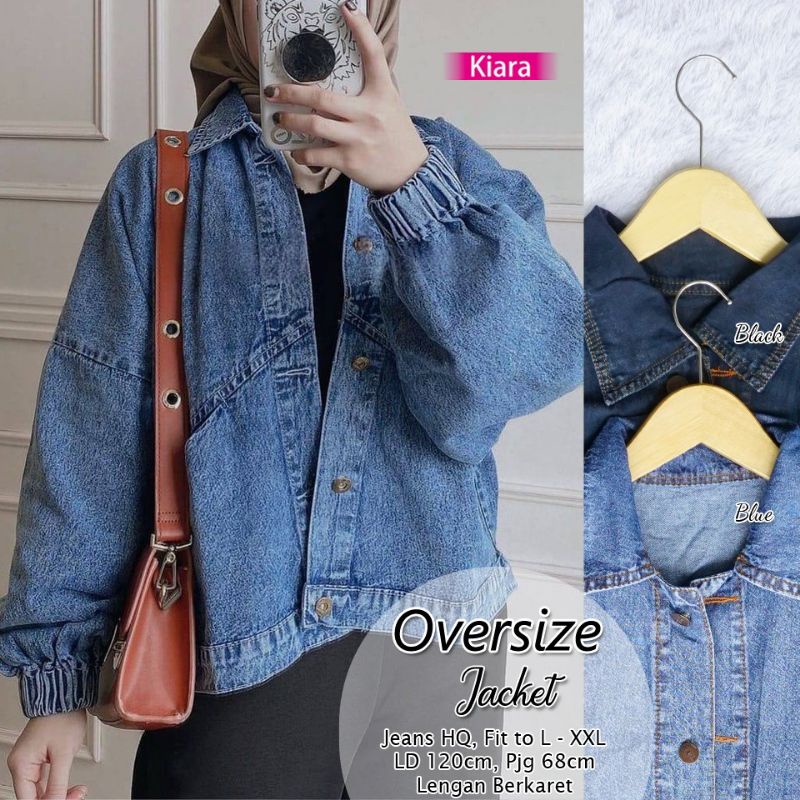 Jual OVERSIZE JACKET BY KIARA (LD120) | Shopee Indonesia