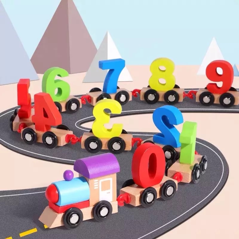 Jual Wooden Digital Number Train / kereta api angka / belajar angka ...