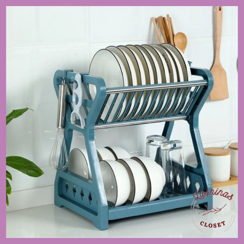 Jual Rak piring 2 tingkat premium/ Rak piring portable | Shopee Indonesia