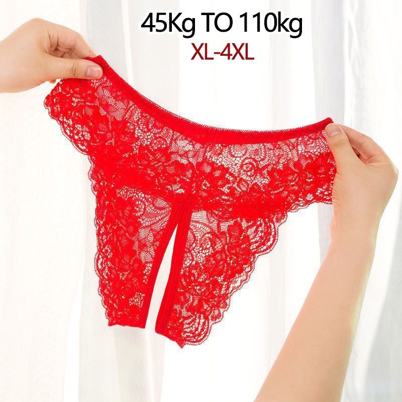 Jual Celana Dalam Wanita Sexy Open Crotch Renda Ukuran Jumbo Panties
