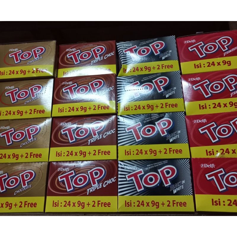 Jual DELFI TOP WAFER CARAMEL CHOCOLATE BOX 24S | Shopee Indonesia