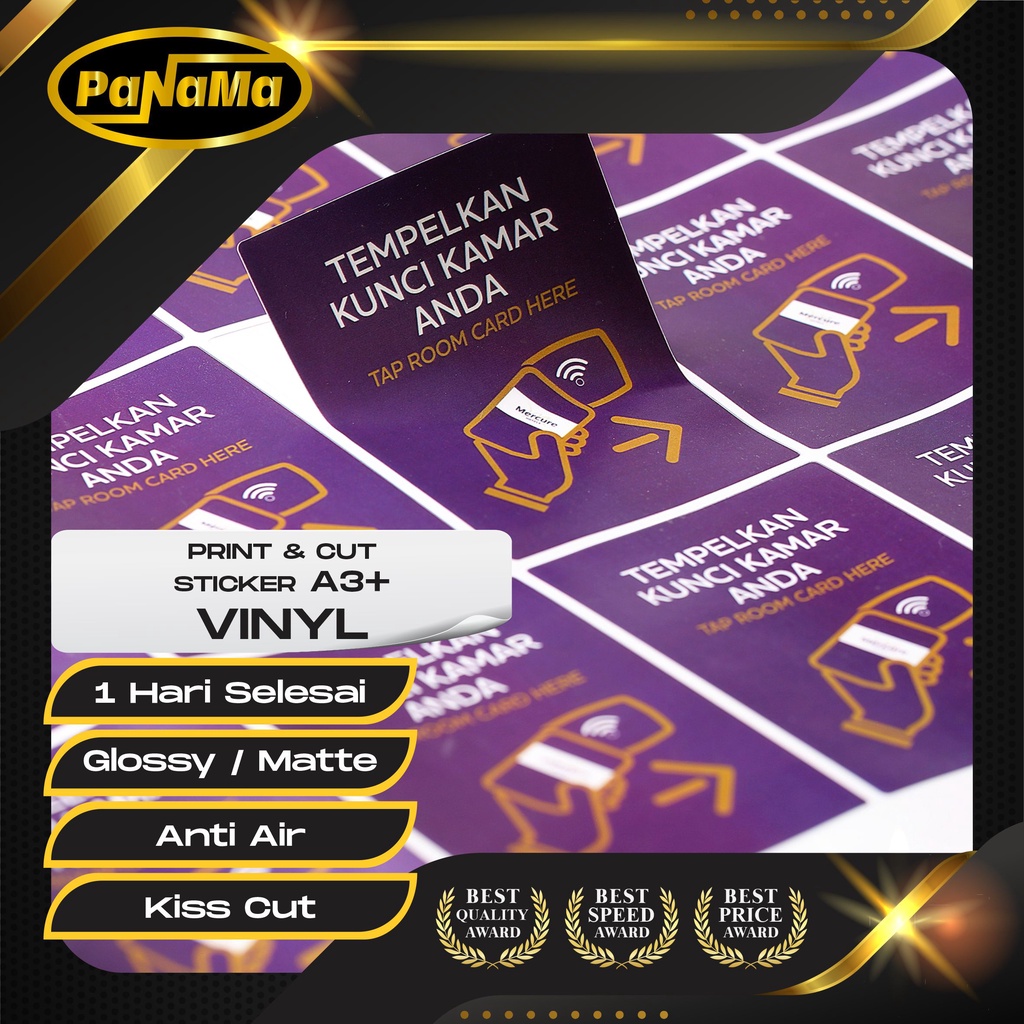 Jual Print & Cut Sticker Vinyl A3+, Cetak Kiss Cut Stiker Label Vinyl ...