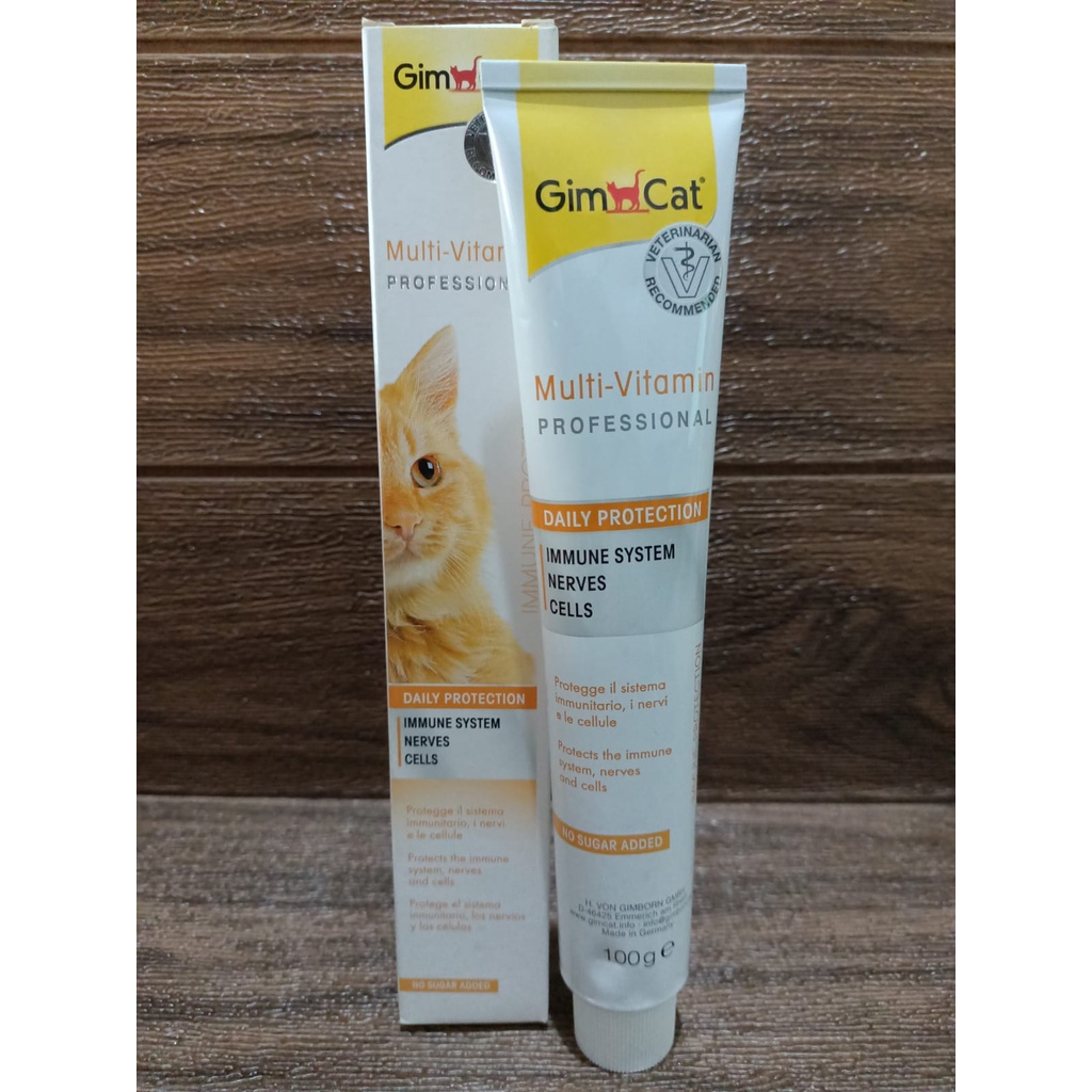 Jual GIMCAT MutiVitamin IMMUNE PROTECTION 100gr - suplemen kucing lengkap GIM CAT GIMPET ...