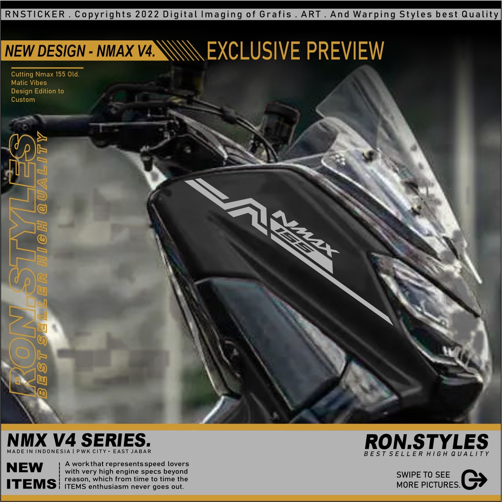 Jual V4 CUTTING STRIPING NMAX OLD SIMPEL STIKER NMAX SIMPEL CUTTING ...