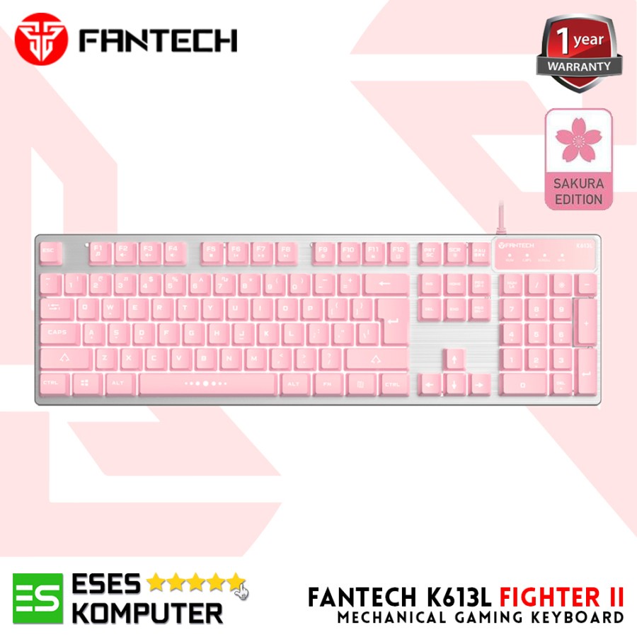 Jual Keyboard Fantech K613L Fighter 2 II Sakura Pink Edition - Gaming ...