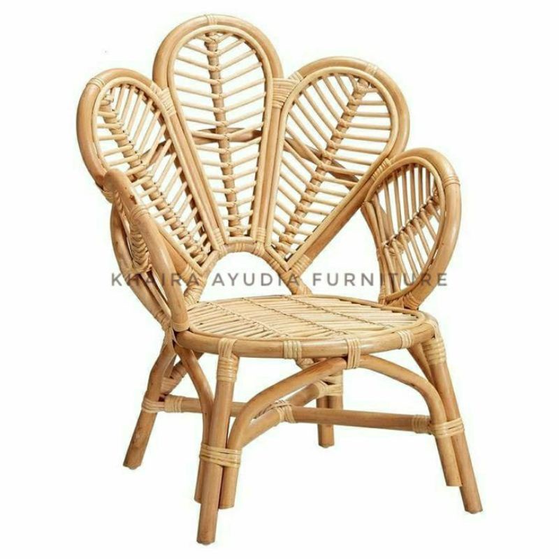 Jual Rattan Kids Flower Chair, Kursi Rotan Anak, Kursi Daun Anak ...
