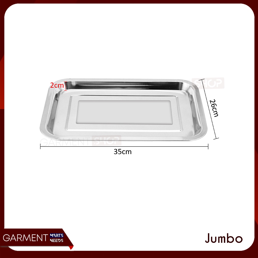 Jual Nampan Stainless Persegi Kotak Baki Tempat Saji Makanan Anti Karat ...