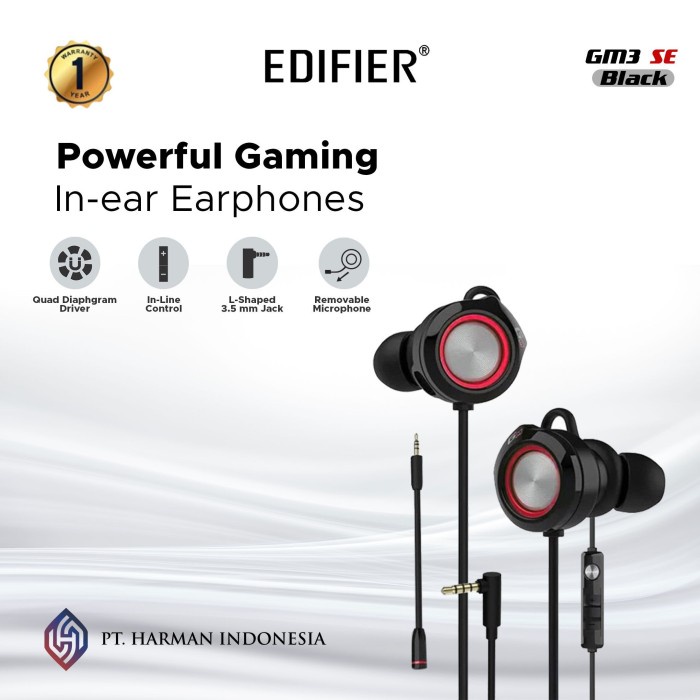 Jual EDIFIER GAMING EARBUDS GM3 SE BLACK | Shopee Indonesia