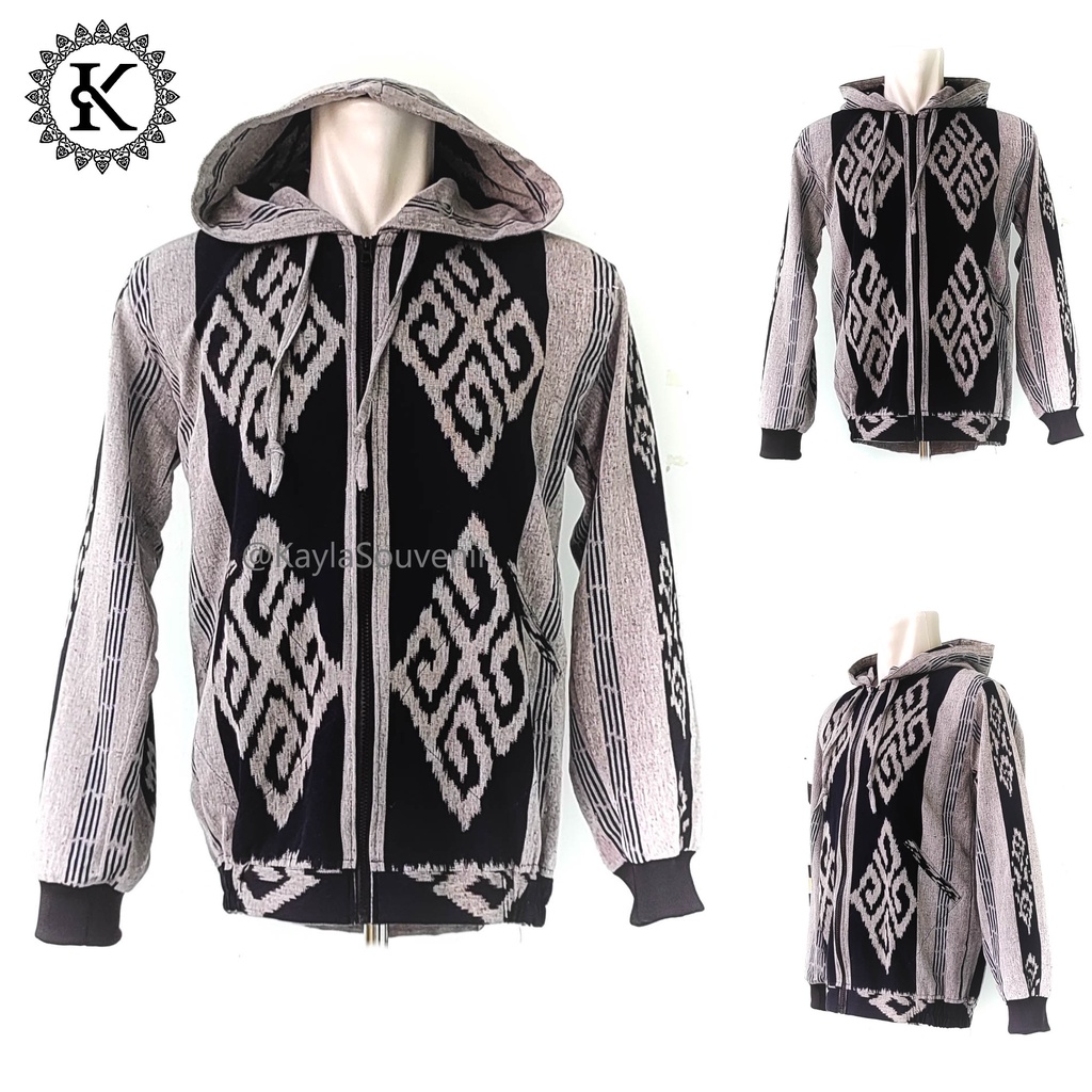 Jual Jaket Tenun Etnik / Jaket Hoodie Tenun - Kain Etnik | Shopee Indonesia
